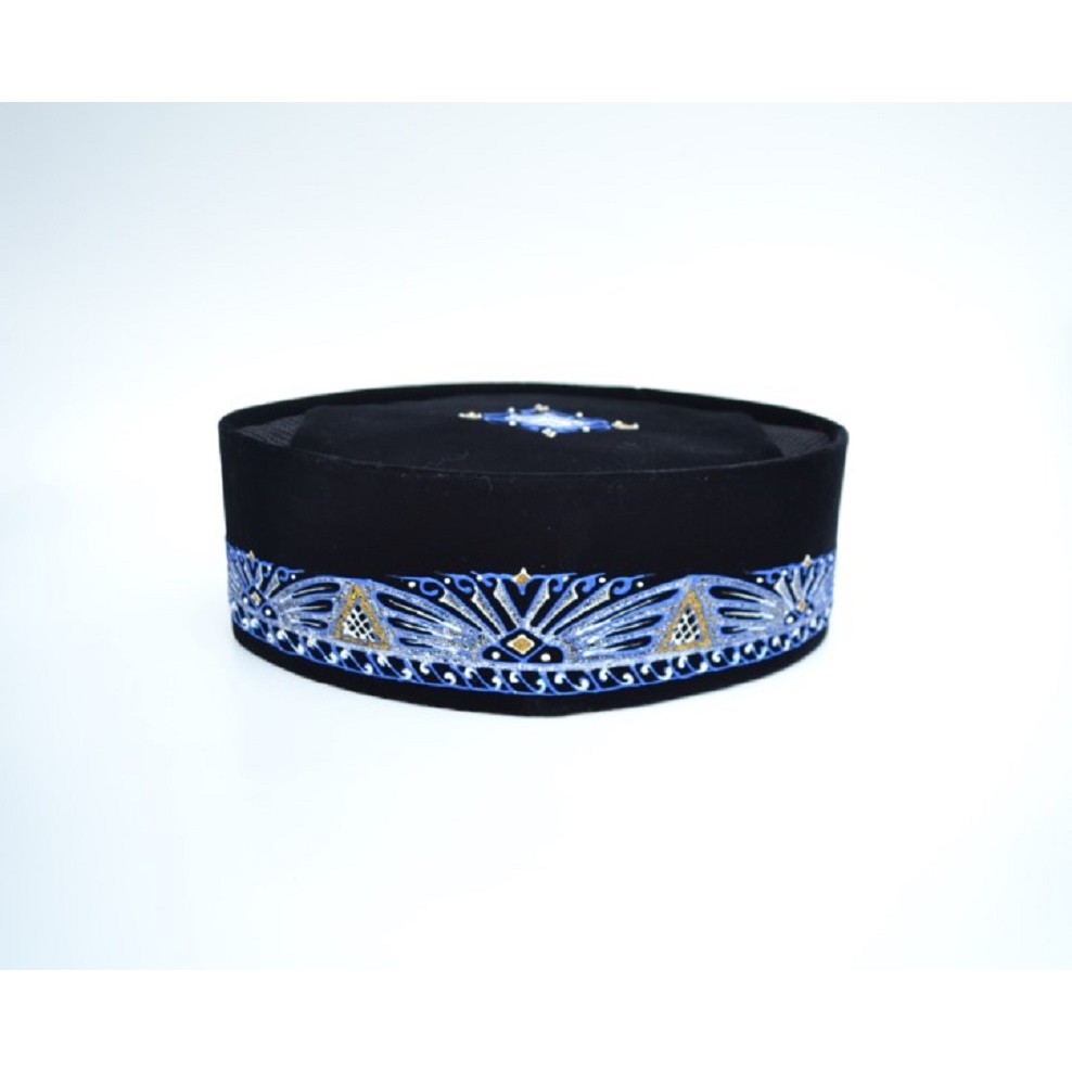 Jual Ramli Kopyah Songkok Hitam Peci Kopiah Lukis Motif Mahesa | Shopee ...