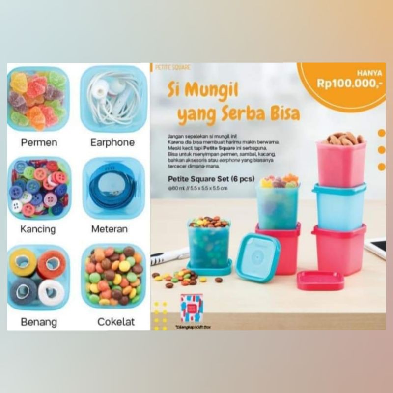 Jual Tupperware Petite Square Set | Shopee Indonesia