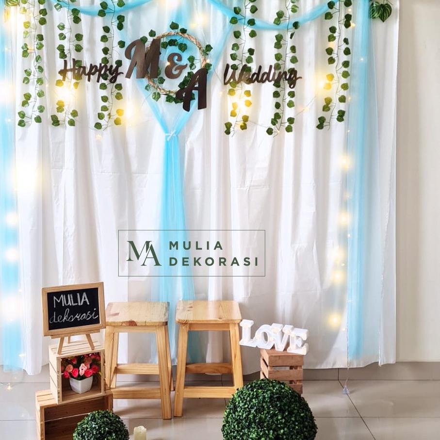 Jual Dekorasi Lamaran Tunangan Backdrop Nikahan PhotoBooth DIY Akad ...
