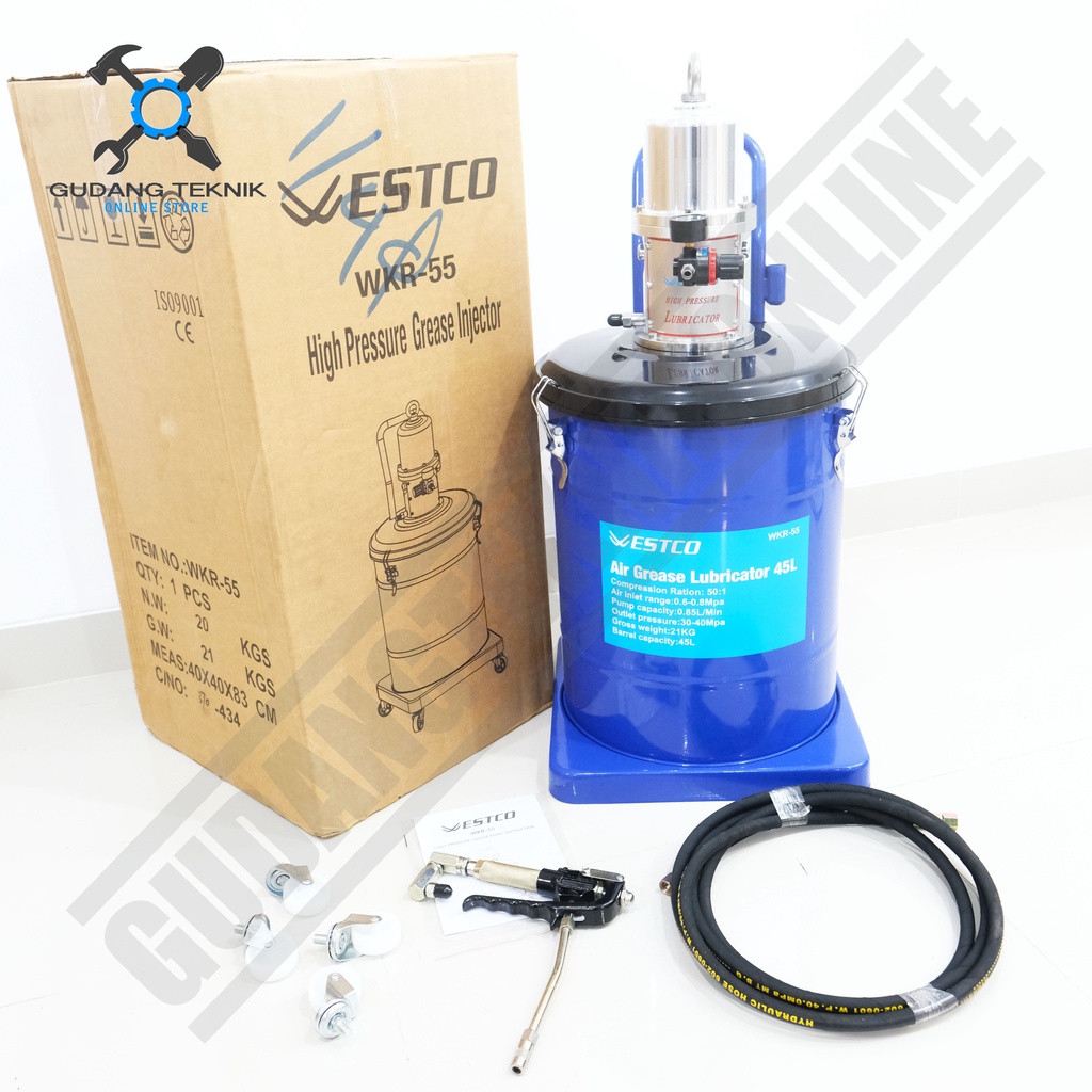 Jual Pompa Pelumas Air Grease Lubricator 45L WESTCO WKR55 / Pompa Oli ...