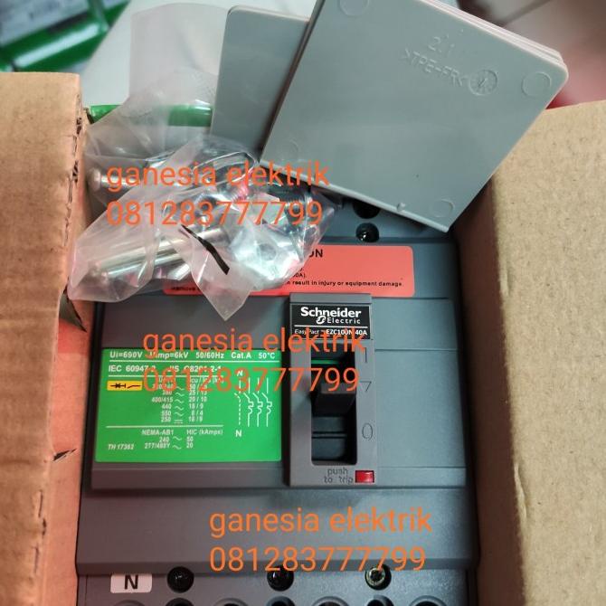 Jual mccb breaker Schneider ezc100n 4p 40a EZC100N4040 40 a 4 pole 4 pole | Shopee Indonesia