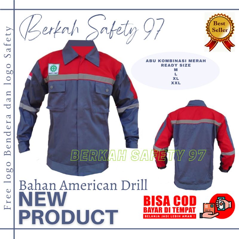 Jual baju wearpack kerja/baju kemeja safety/baju kerja proyek | Shopee ...