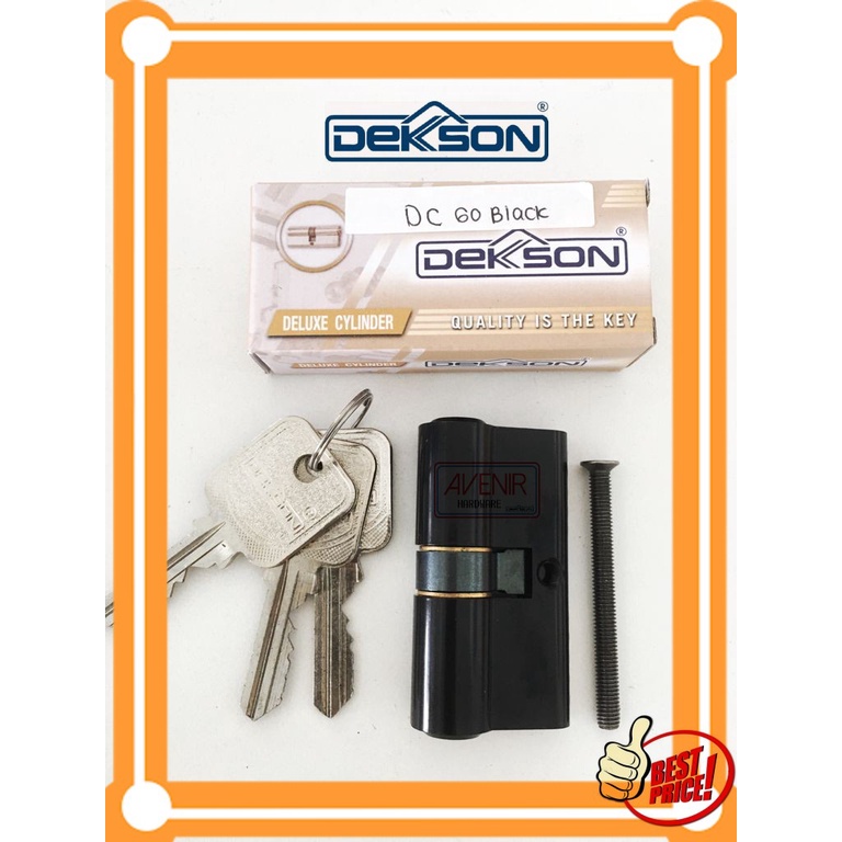 Jual CYLINDER DEKKSON CYL DC DL 60MM MATT BLACK Silinder Kunci Hitam 6 Cm | Shopee Indonesia