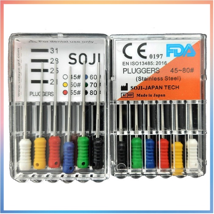 Jual Dental Jarum Endo Pluggers Stainless Steel SS UKURAN #45-80 - 25 ...