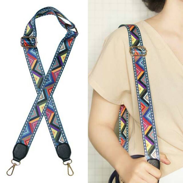 Jual Geometry Pattern 1 Strap Bag (4.1 cm) | Shopee Indonesia