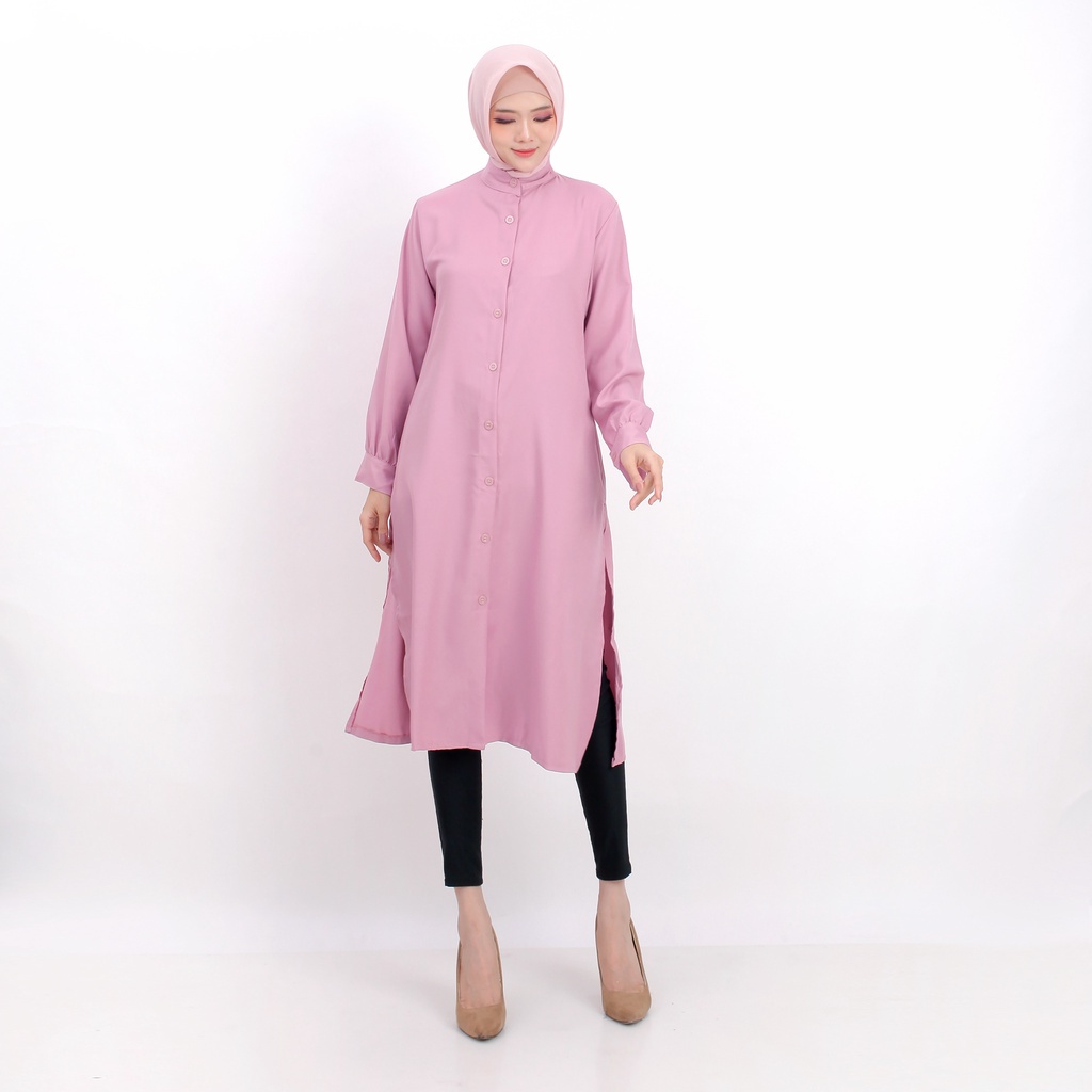Jual LONG TUNIK POLOSAN WANITA BUSUI MOSECRAPE 800 Mrs2 | Shopee Indonesia