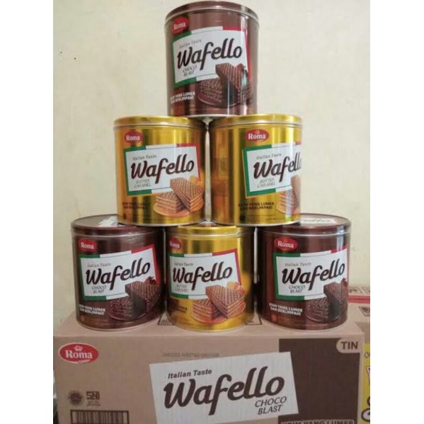 Jual Roma Wafello Coklat / Butter Caramel 294 gr - Kaleng | Shopee ...
