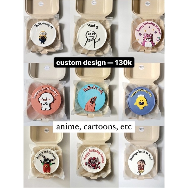 Jual Korean Bento Custom Cake/Custom cartoons/Anime/Pets/Transport ...