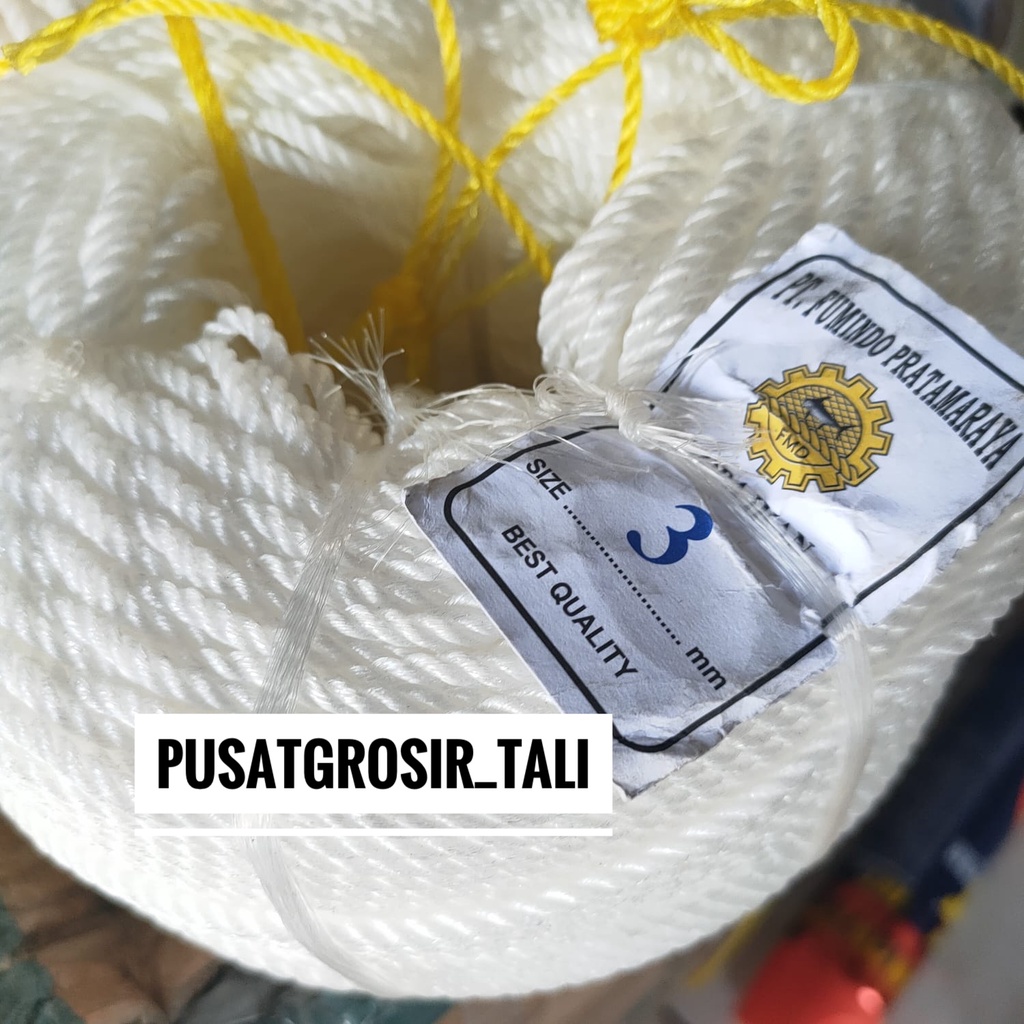 Jual Tali 3mm / Tali Tambang 3mm PE 1 ROL Cap Roda Ikan MURAH BAGUS Tali Tambang 3 mm | Shopee ...