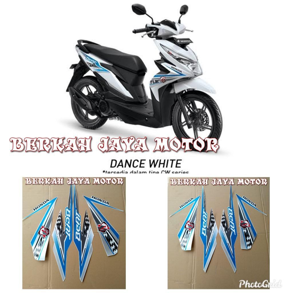 Jual STICKER STRIPING MOTOR HONDA BEAT F1 2018 UNTUK BODY FULL PUTIH ...