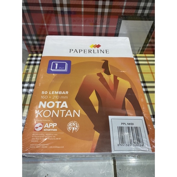 Jual Nota Kontan bon Paperline BESAR 1ply 2ply / 1 rangkap 2 rangkap ...