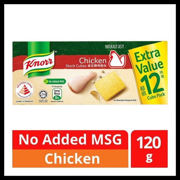 Jual Knorr chicken cubes NO MSG isi 6 & 12 cube Kaldu ayam | Shopee ...