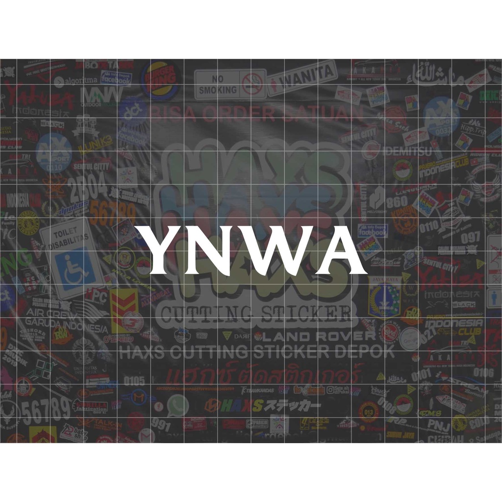 Jual Cutting Sticker YNWA Ukuran 7 Cm Untuk Motor dan Mobil | Shopee ...