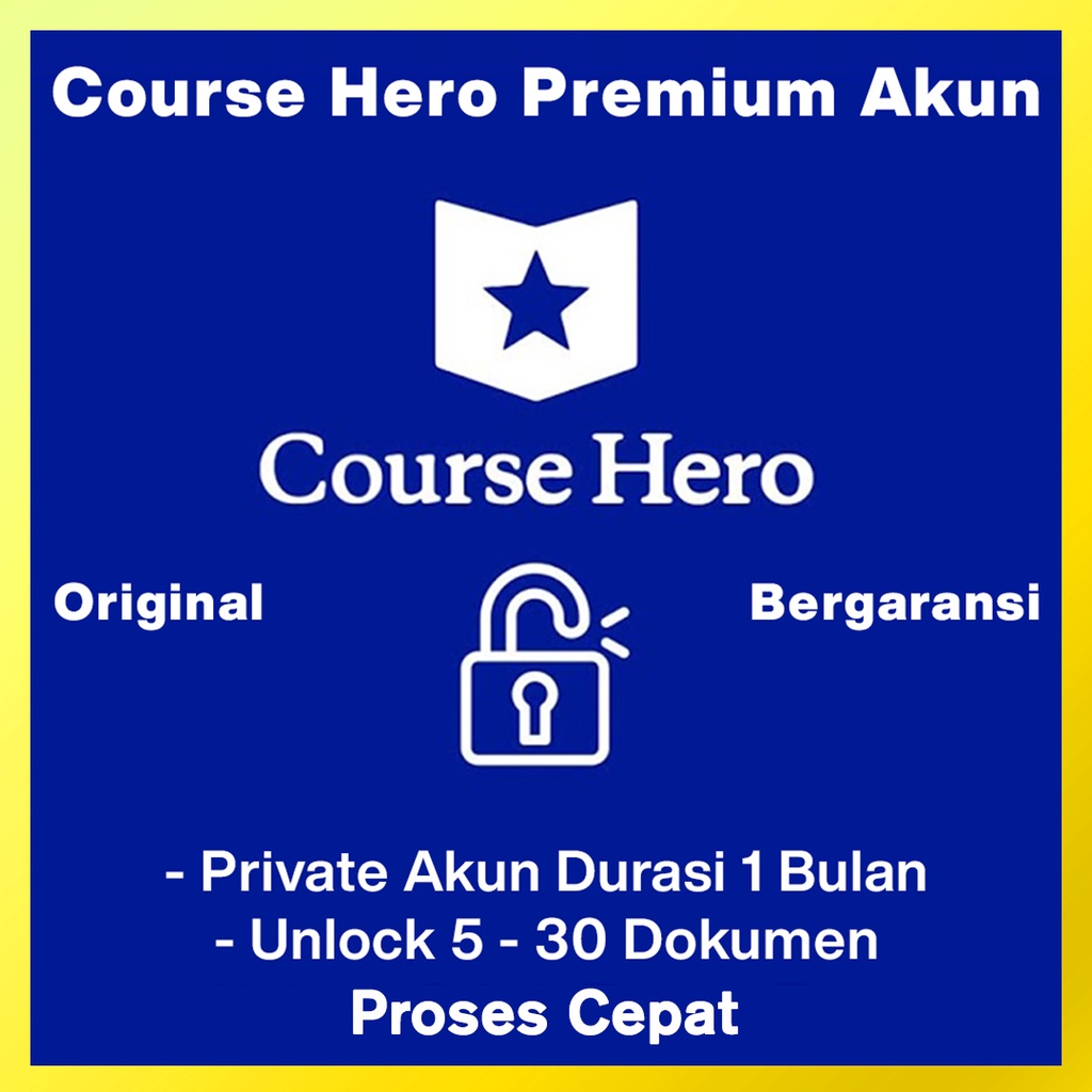 Jual Course Hero 30 Unlock Premium 1 Bulan | Shopee Indonesia