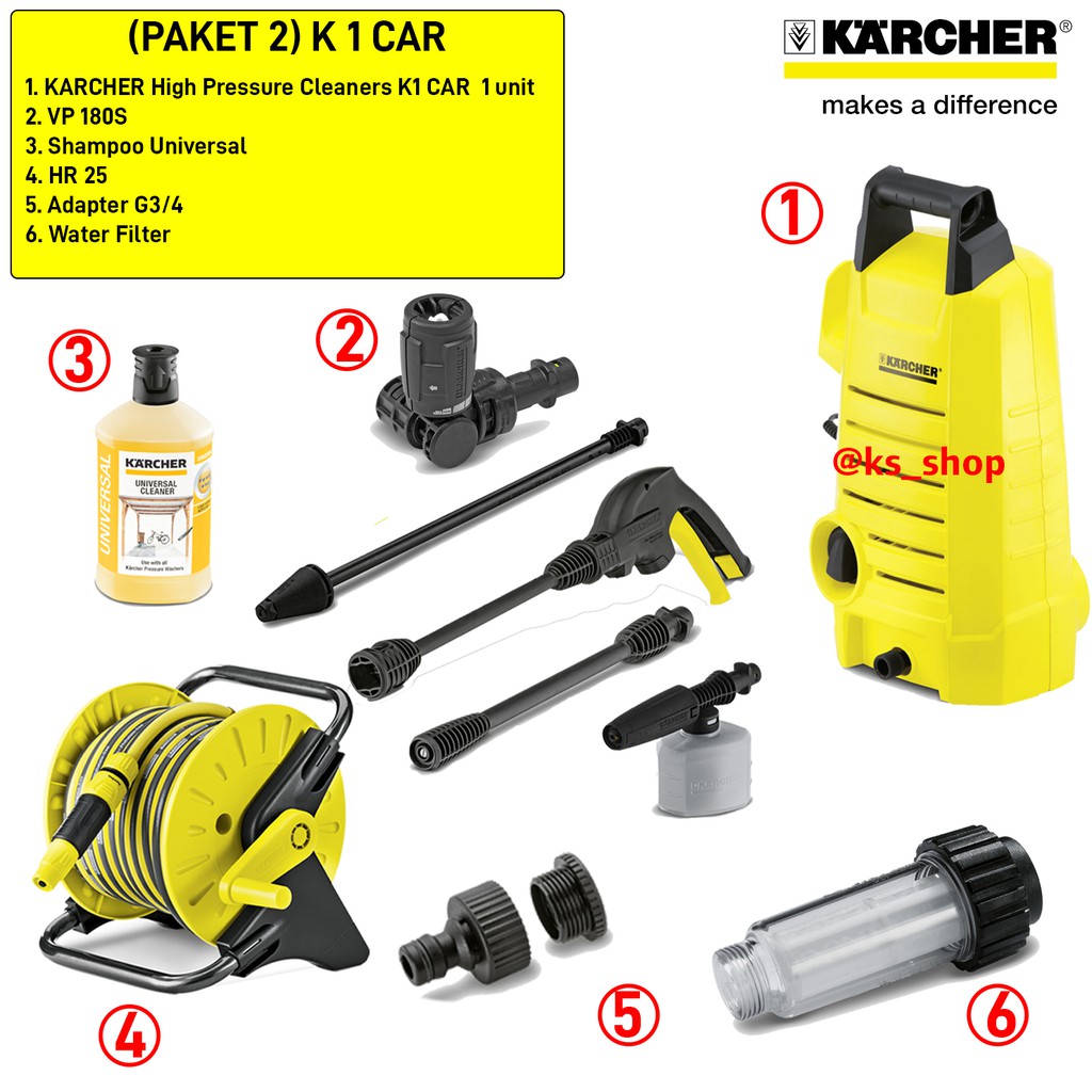 Jual Karcher | Paket K 1 Car Complete Set | Mesin Steam Cuci Mobil ...