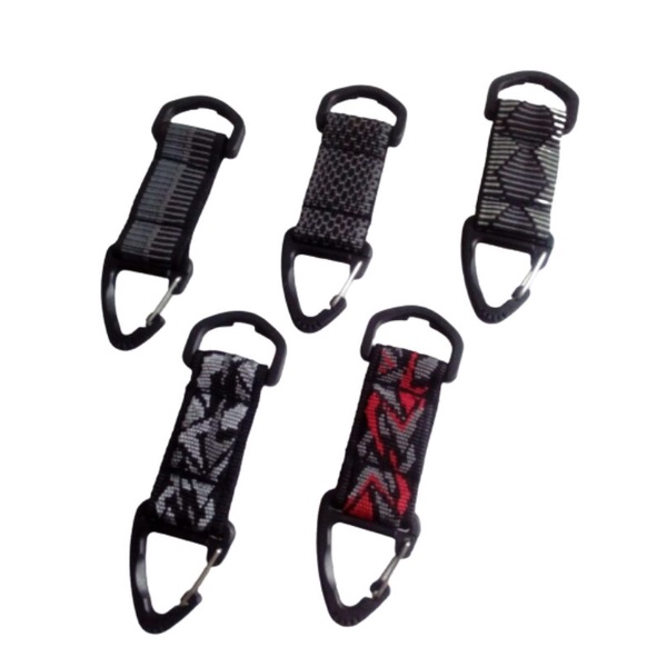Jual Keychain Webbing Simpel Warna Hitam Motif Minimalis Gantungan ...