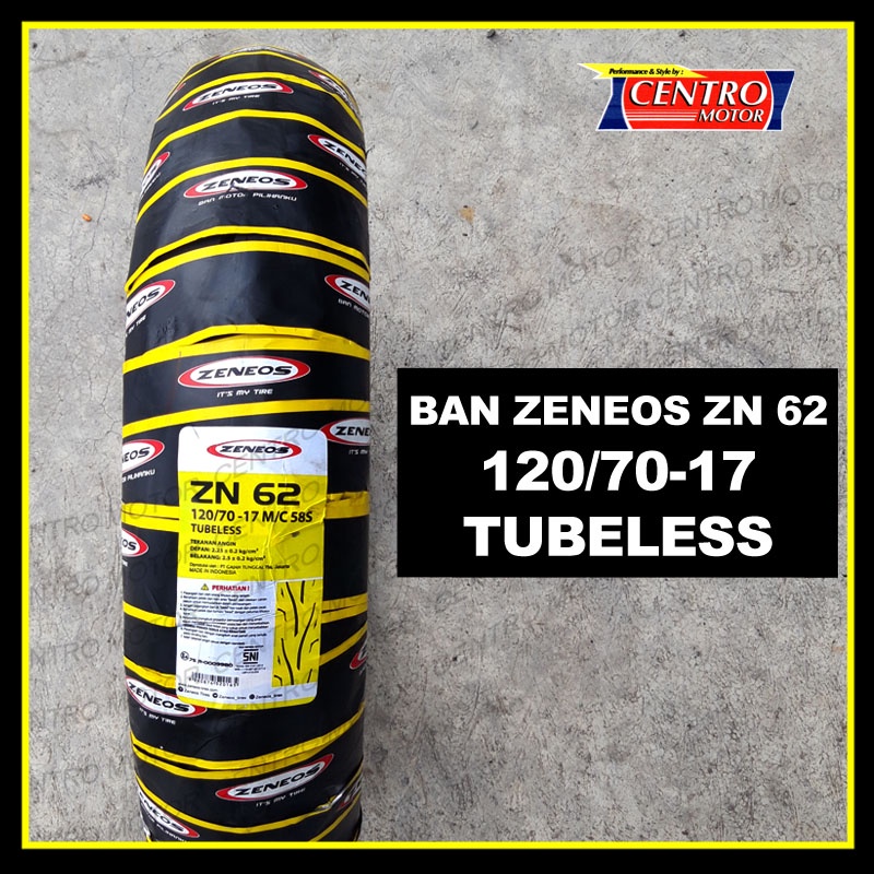 Jual BAN ZENEOS ZN62 120/70-17 TUBELESS | Shopee Indonesia