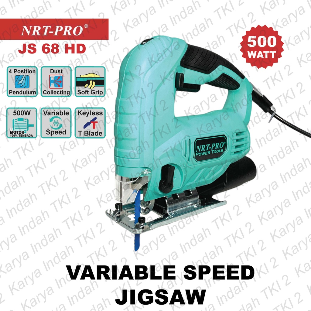 Jual Variable Speed Jigsaw NRT-PRO JS68HD Mesin Gergaji Jig Saw JS 68 ...