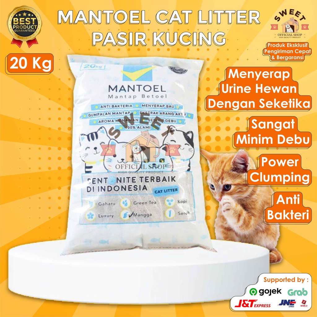 Jual MANTOEL PASIR KUCING GUMPAL WANGI 20 KG (NEW PACKAGING)- MANTOEL ...