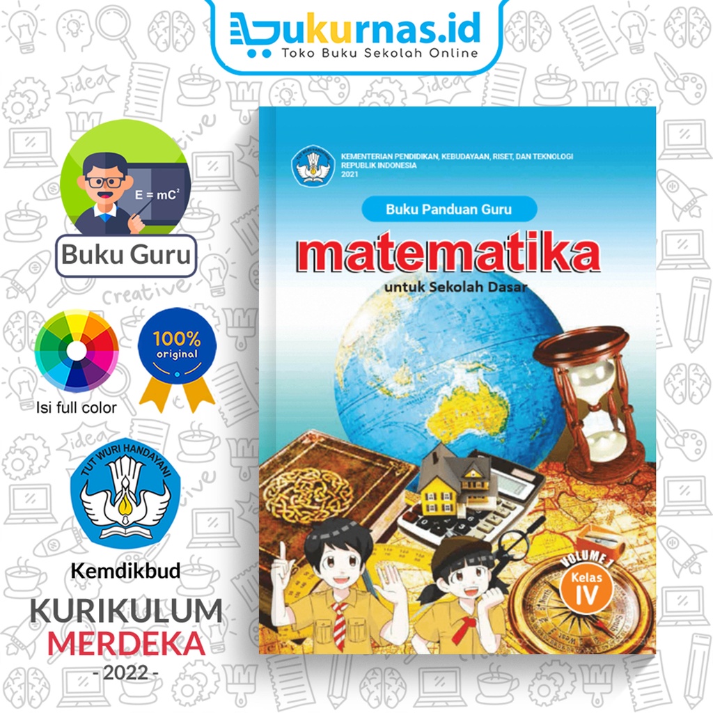 Jual Buku Panduan Guru Matematika SD Kelas 4 Volume 1 K-Merdeka | Shopee Indonesia
