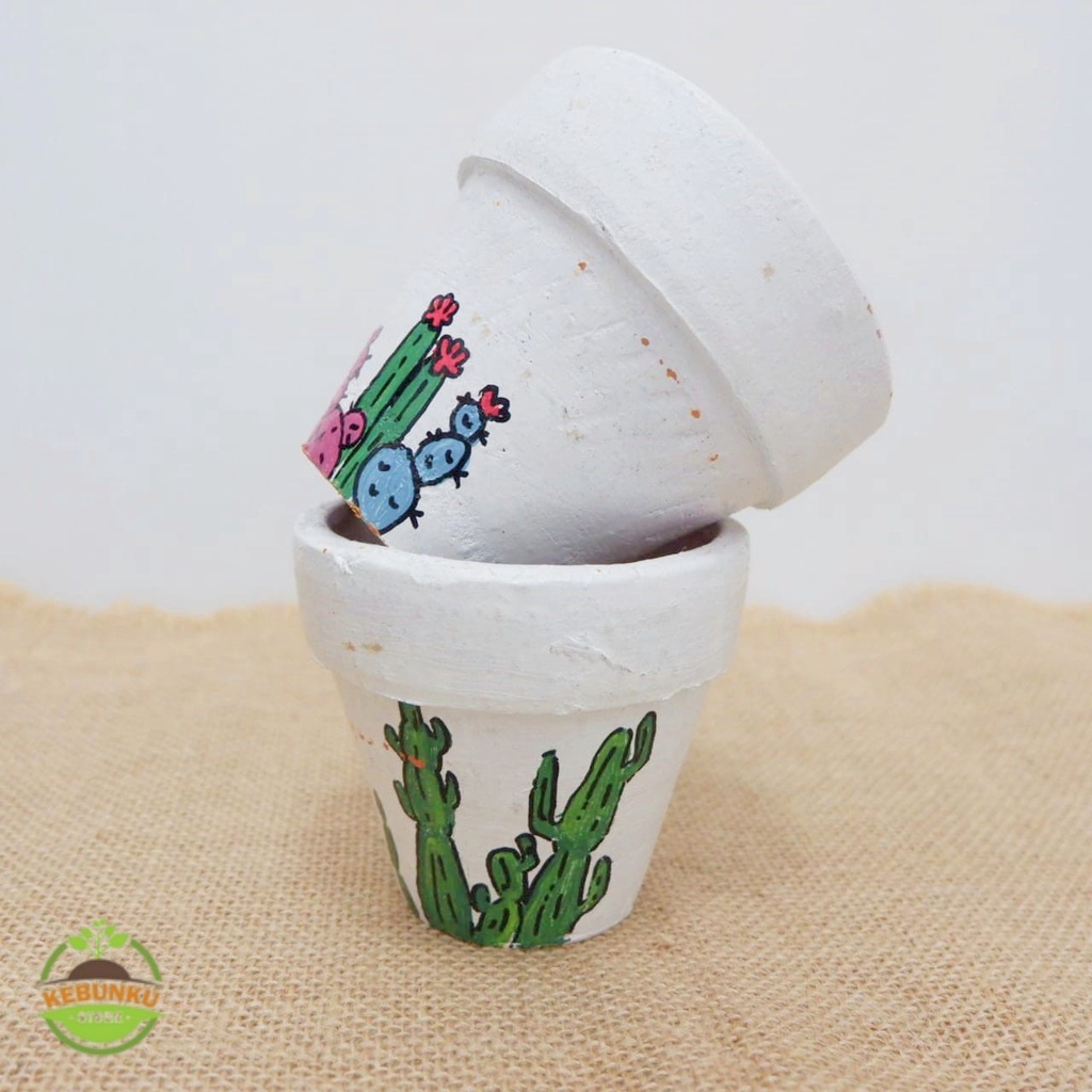 Jual Pot Lukis Teracota-Gerabah Putih | Shopee Indonesia