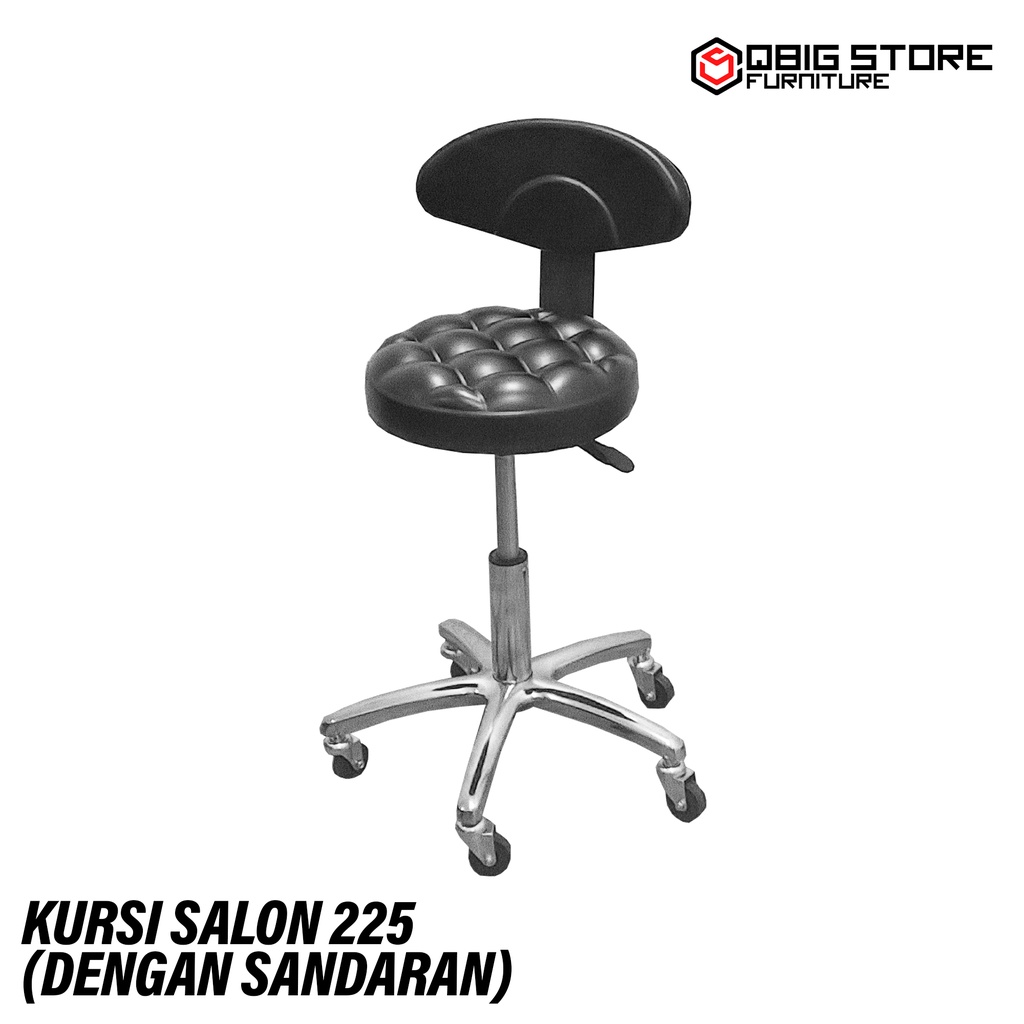 Jual Kursi Salon Hidrolik Bulat / Barstool / Kursi Lab Roda - Hitam ...