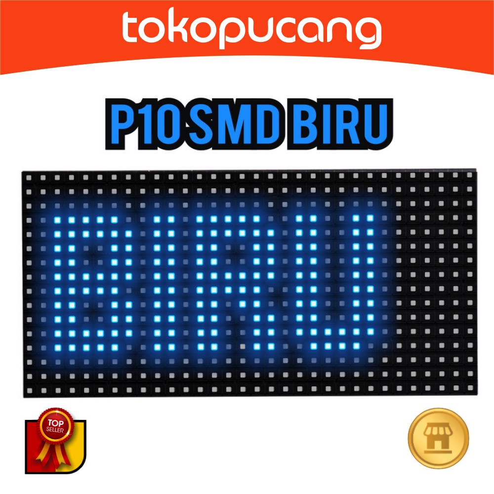 Jual P10 SMD LED MODULE BIRU RUNNING TEXT JADWAL SHOLAT TULISAN ...