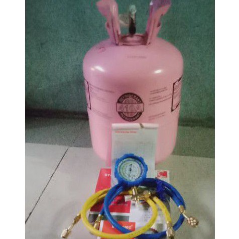 Jual Paket Freon Ac R410a 1 kg dan set alat pengisian freon ac r410a ...