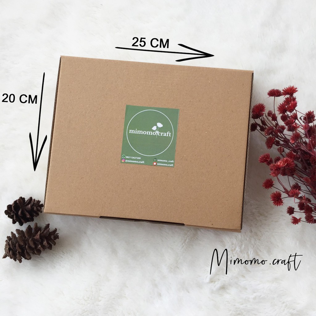 Jual Box ukuran 25x20x5 cm die cut | Box Hampers | Kotak Kado | Shopee ...