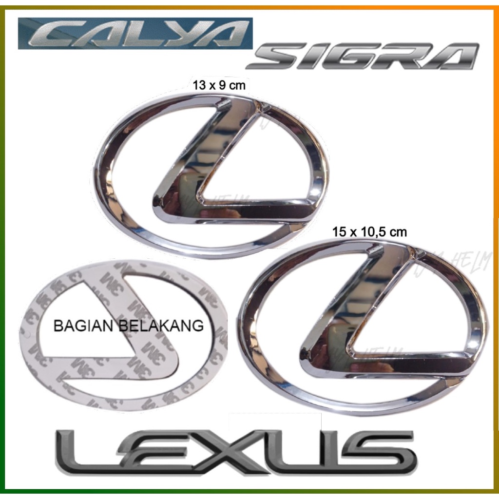 Jual Emblem Logo Mobil Lexus Chrome Toyota Calya Daihatsu Sigra Paket ...