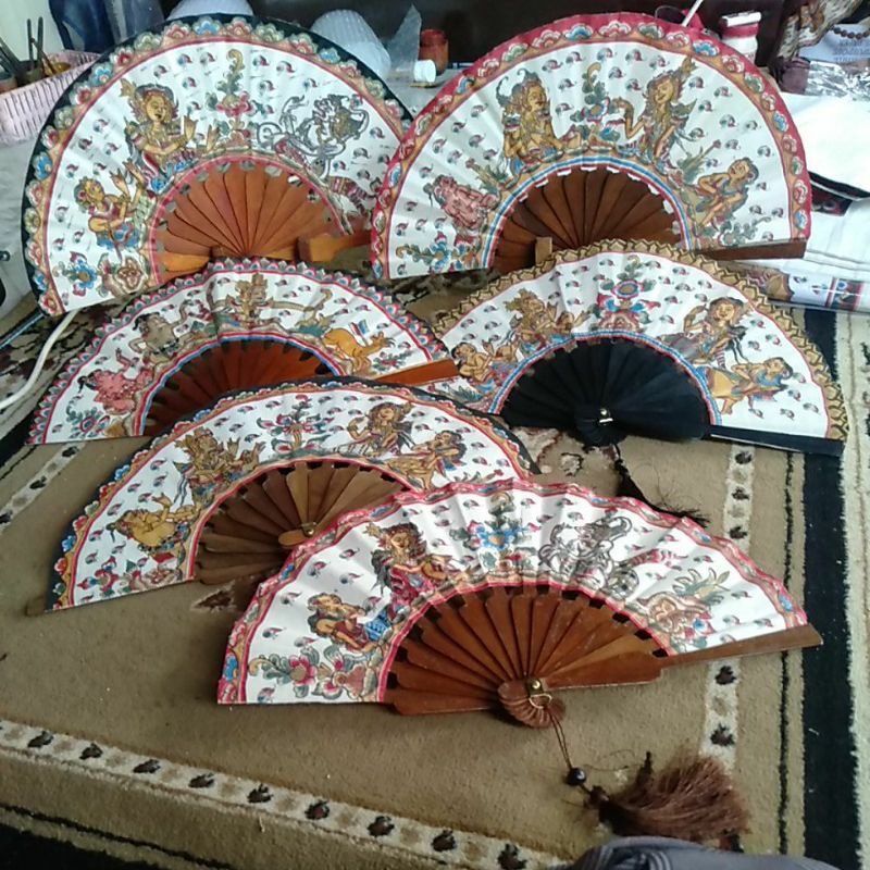 Jual Cinderamata Handmade kipas lukis wayang RamaSinta kado | Shopee ...