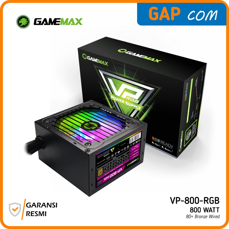 Jual PSU 800W GAMEMAX VP-800-RGB Value Performance RGB 80+ Bronze 800 ...