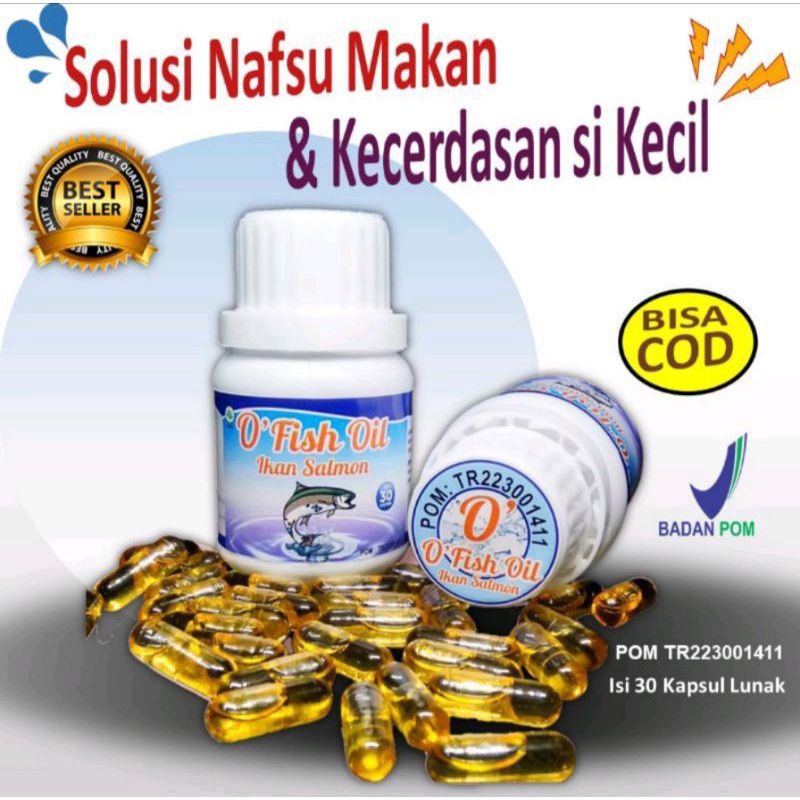 Jual Minyak Ikan Salmon O Fish Oil Penambah Nafsu Makan Anak Vitamin ...