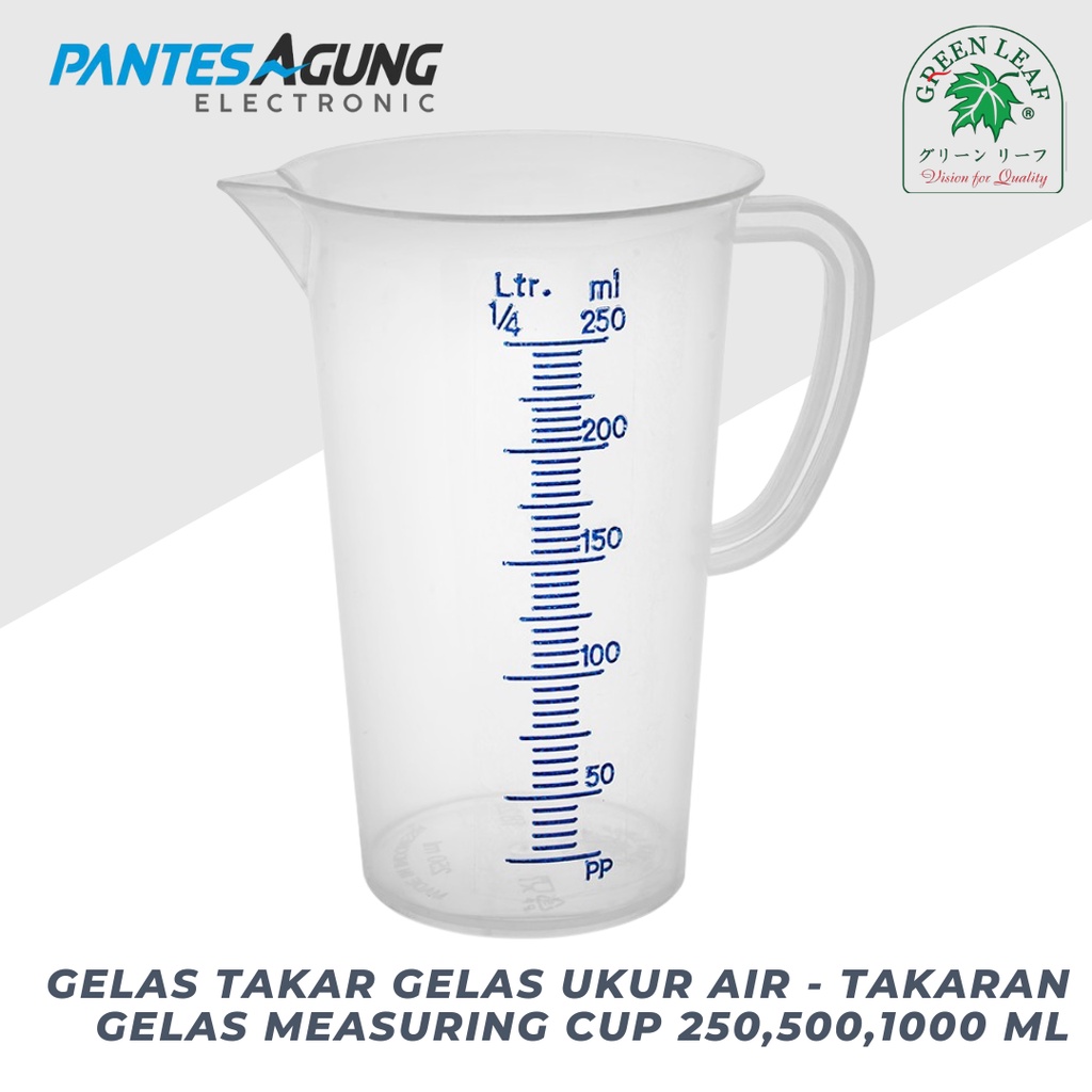 Jual Gelas Takar Gelas Ukur Air - Takaran Gelas Measuring Cup 250,500,1000 ML | Shopee Indonesia