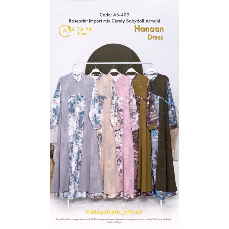 Jual hanaan dress by ataya hijab | Shopee Indonesia