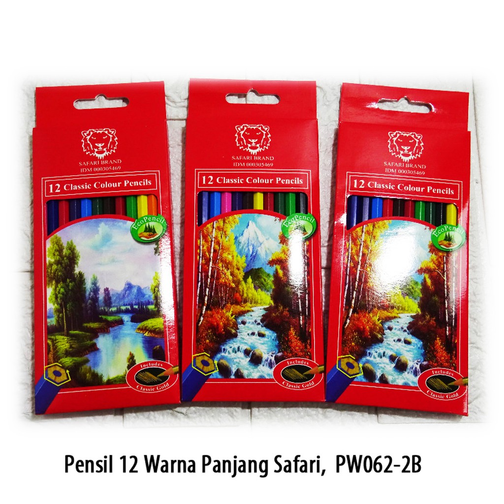 Jual PENSIL WARNA, COLOR PENSIL, PENSIL WARNA SAFARI, PENSIL WARNA 12 ...