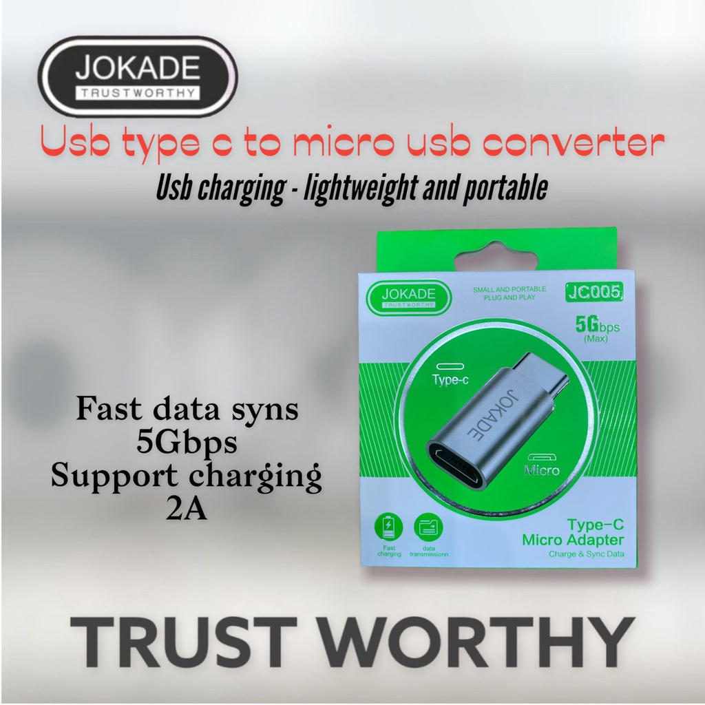 Jual JOKADE USB micro to tipe C USB Converter - JC005 | Shopee Indonesia