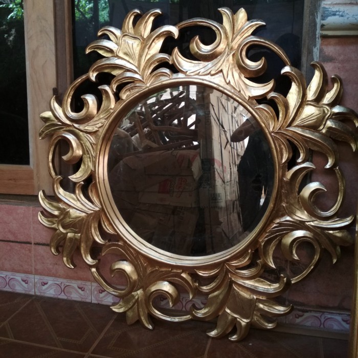 Jual cermin hias cermin bunga figura kaca cermin ukir | Shopee Indonesia