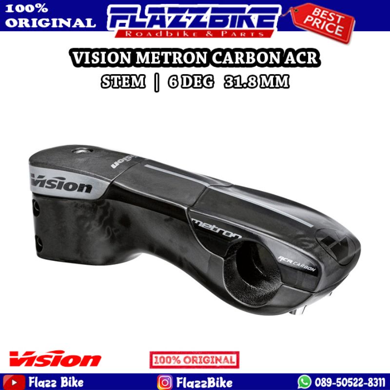 Jual VISION METRON CARBON ACR Stem 6 Deg 31.8 mm | Shopee Indonesia