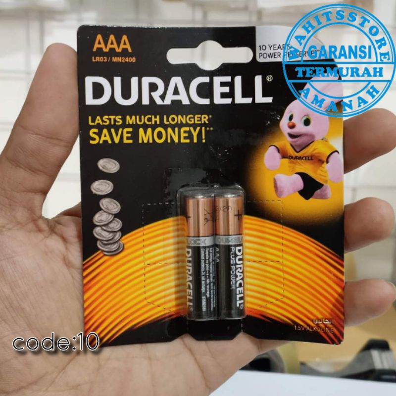 Jual BATERAI TYPE AAA A3 ISI 2 PCS DURACELL ASLI | Shopee Indonesia