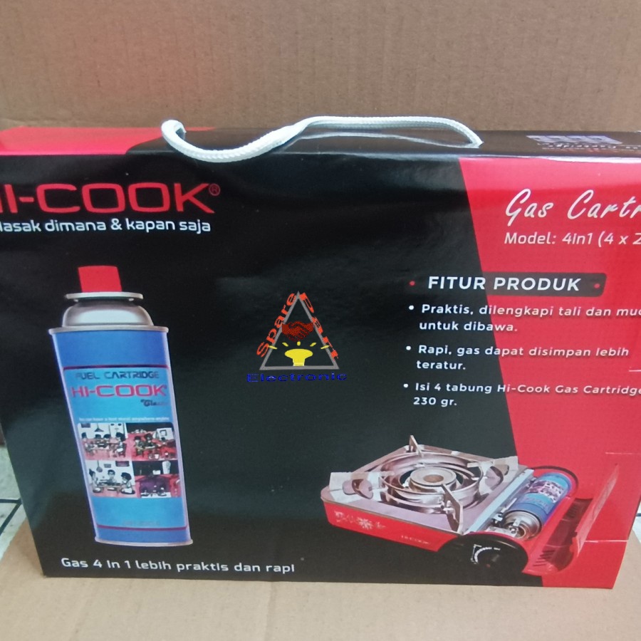 Jual Hi-Cook Gas Portable 4 in 1 Cartridge Gas Kaleng 230 gr | Shopee ...