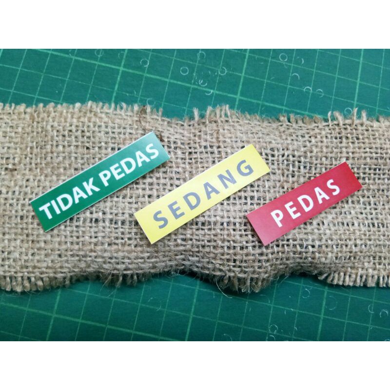 Jual sticker label pedas sedang tidak pedas 60 pcs | Shopee Indonesia
