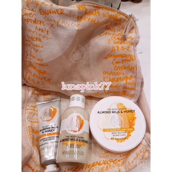 Jual The body shop almond gift travel size | Shopee Indonesia