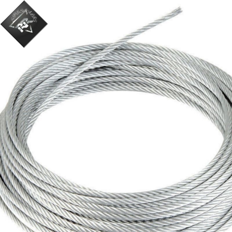 Jual Tali kawat sling baja size 6 Mm Wire rope winch hoist 10 meter | Shopee Indonesia