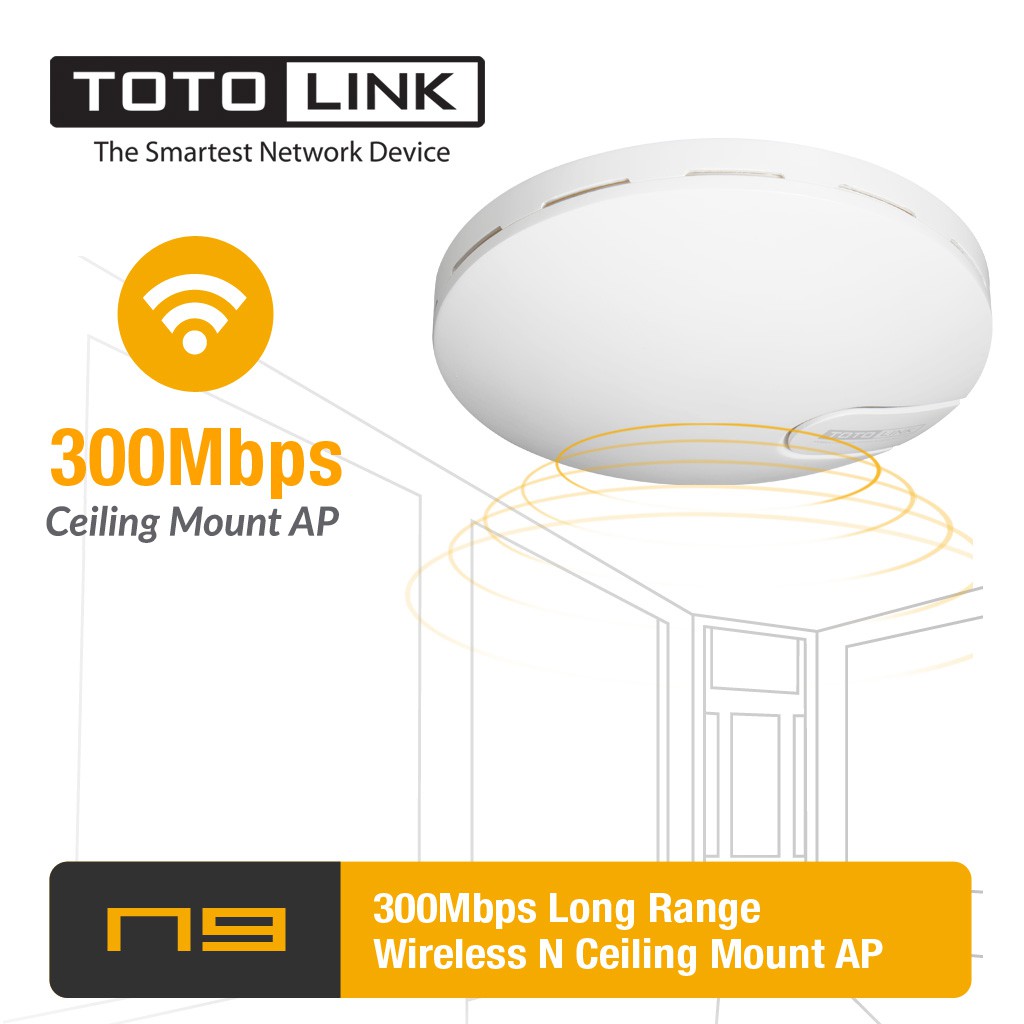 Jual TOTOLINK N9 - Access Point Ceiling Mount Wireless N 300Mbps | Shopee Indonesia