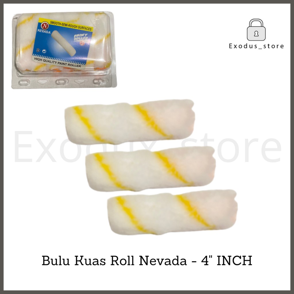 Jual Bulu kapal kuas roll cat tembok refill NEVADA 4" inch / besar ...