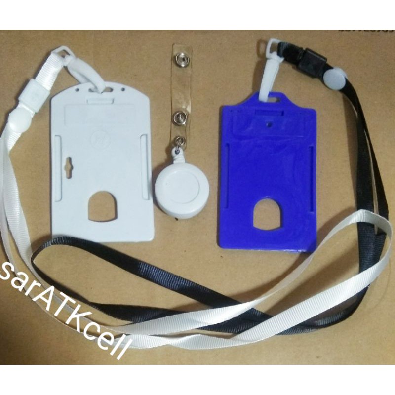 Jual Name Tag/ID Card Holder Warna Biru | Shopee Indonesia