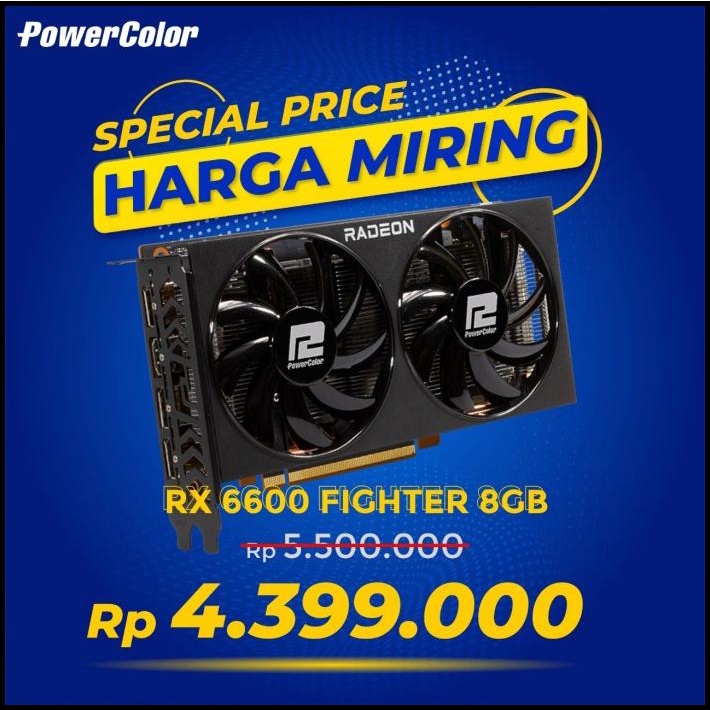 Jual Powercolor Rx 6600 Fighter 8Gb Gddr6 | Shopee Indonesia