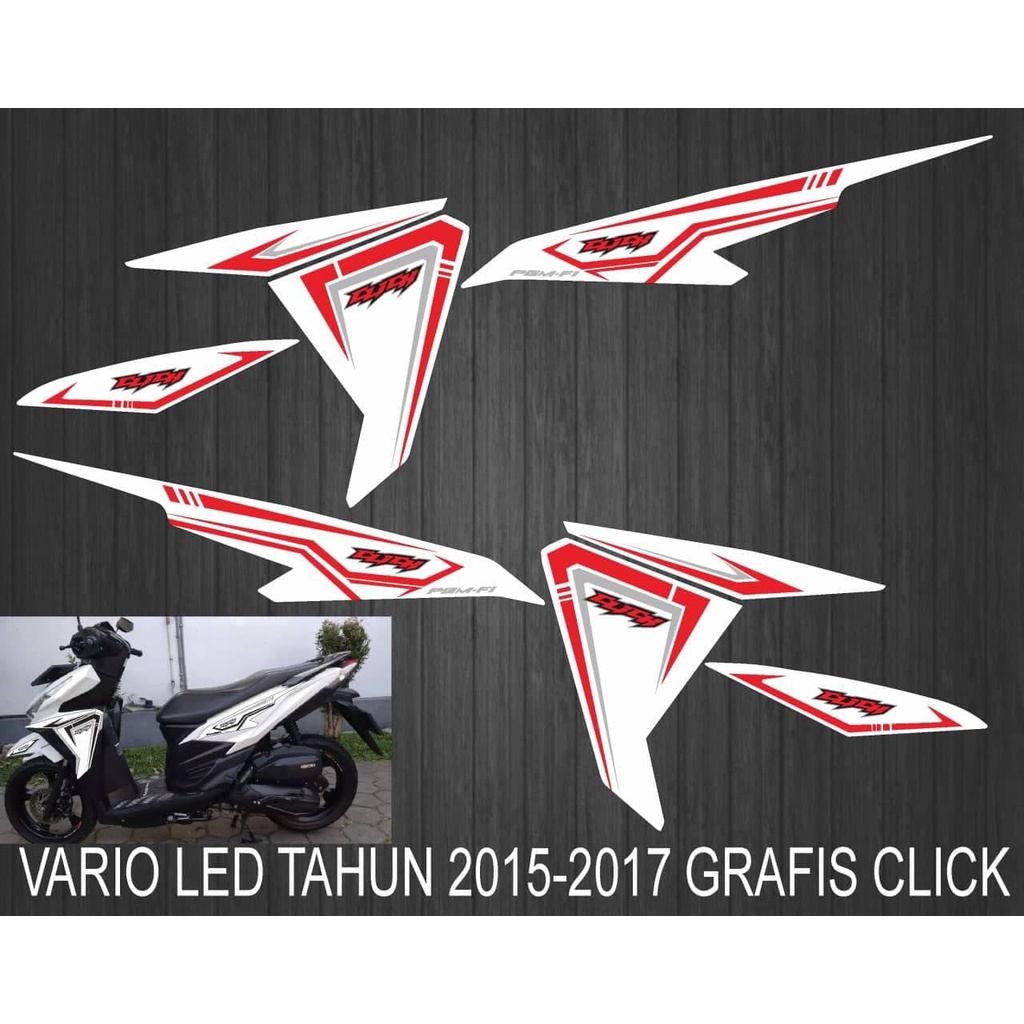 Jual STIKER STRIPING MOTOR VARIO NEW LED 125/150 TAHUN 2015-2017 GRAFIS CLICK | Shopee Indonesia