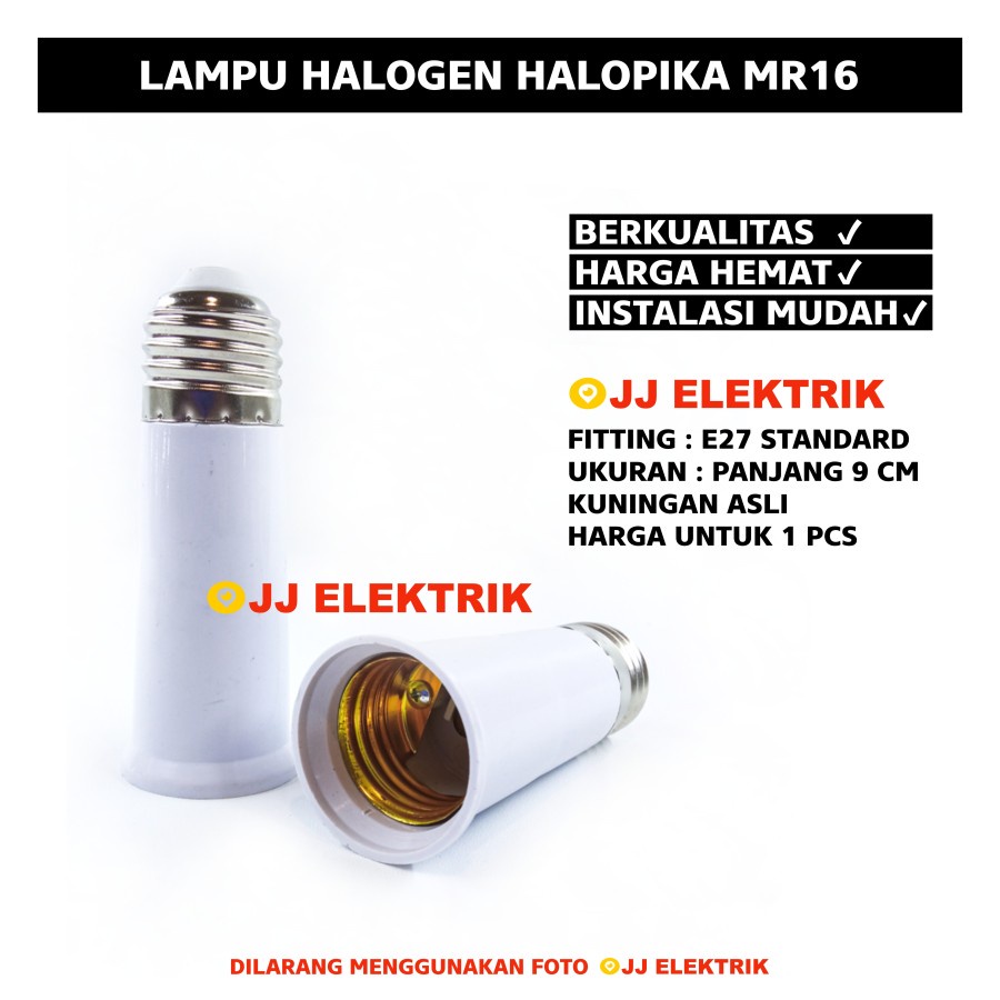Jual Socket Sambungan Pemanjang Lampu Fitting E27 Bohlam Standar Biasa ...